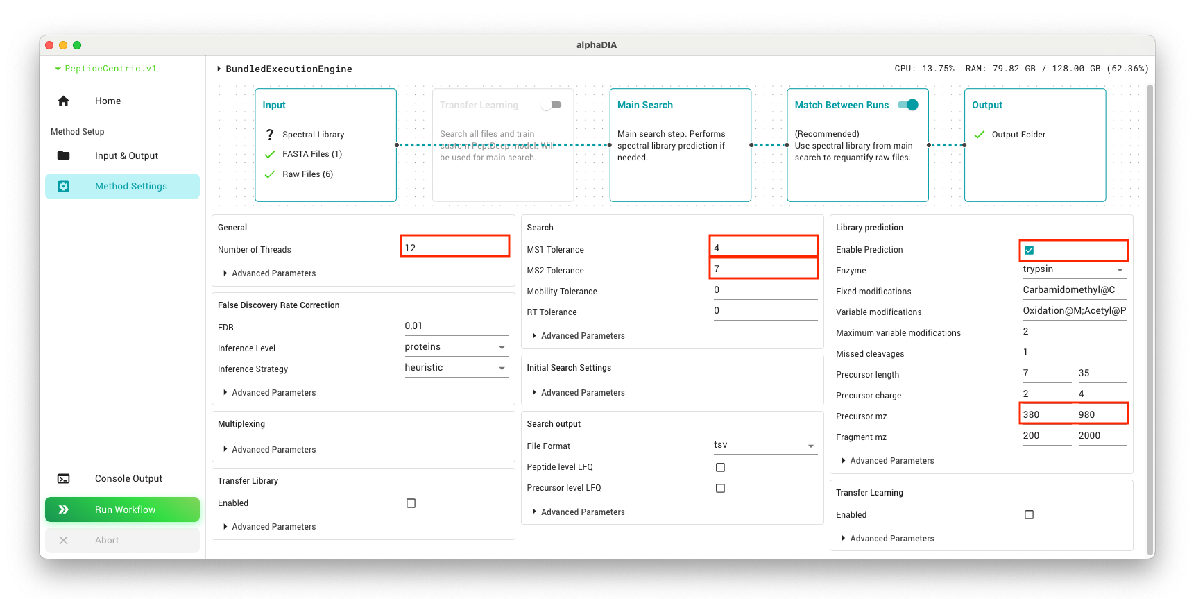 Library-free DIA search using the GUI - alphadia documentation